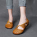 Closed Toe Pleated Flat Sandals – Retrosia