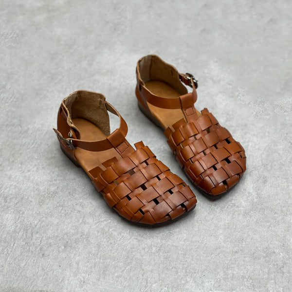 Handmade Woven Rome Leather Sandals – Retrosia