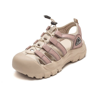 Leather Color-block Design Cut-out Shoes – Retrosia