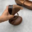 Retro Ruched Belt Leather Shoes – Retrosia