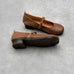Retro Ruched Belt Leather Shoes – Retrosia