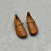 Retro Ruched Belt Leather Shoes – Retrosia