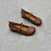 Retro Ruched Belt Leather Shoes – Retrosia