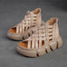 Roman Style Woven Mid-Heel Platform Sandals – Retrosia