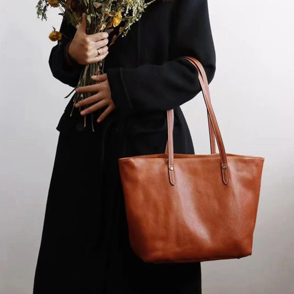 Soft Leather High-end Large Handbag Tote Bag – Retrosia