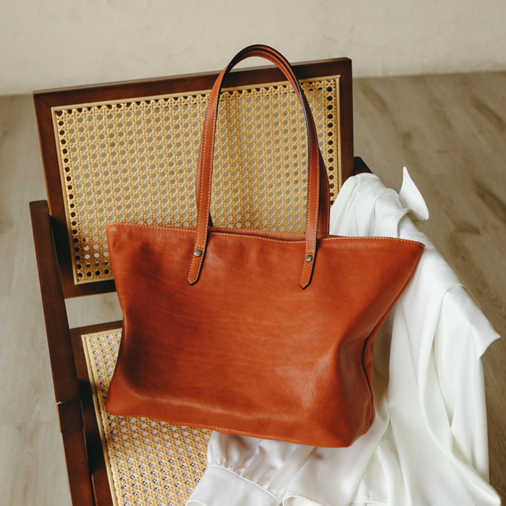 Soft Leather High-end Large Handbag Tote Bag – Retrosia