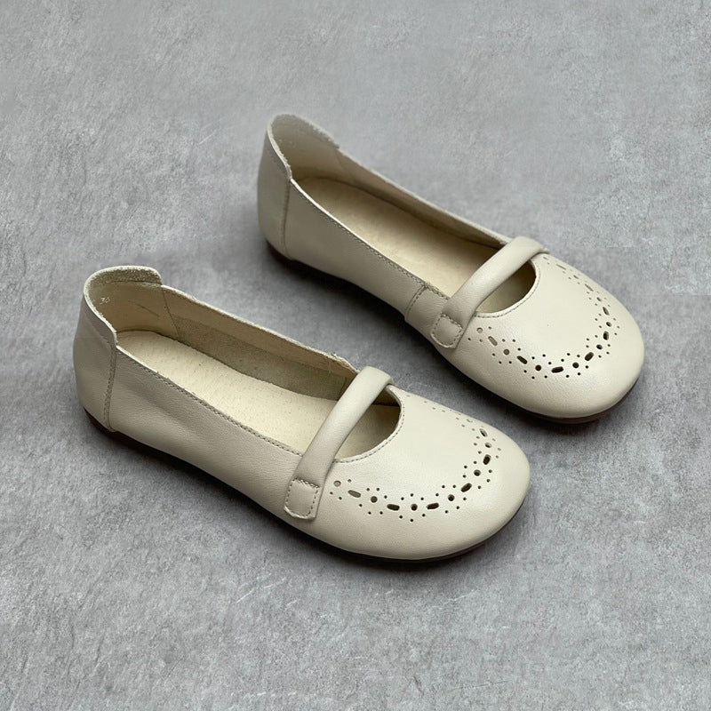 Summer Slip-On Retro Handmade Leather Women Shoes – Retrosia