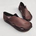 Wide Toe Cut-out Flat Leather Shoes – Retrosia