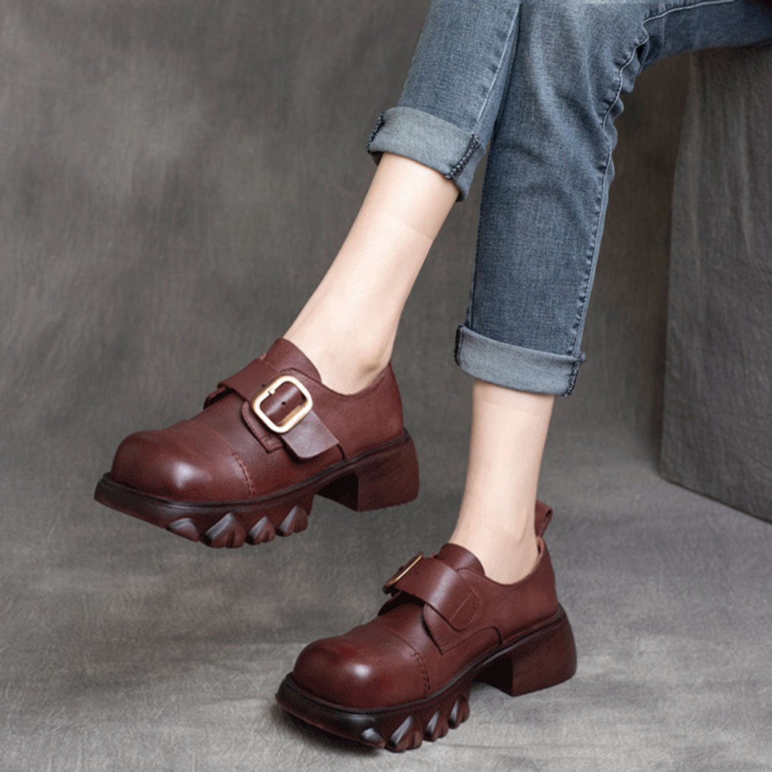 British Style Buckle Leather Shoes | Retrosia, British Style Shoes ...