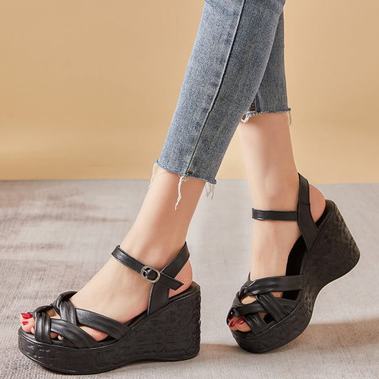 Ethnic Style Roman Women Wedge Sandals – Retrosia