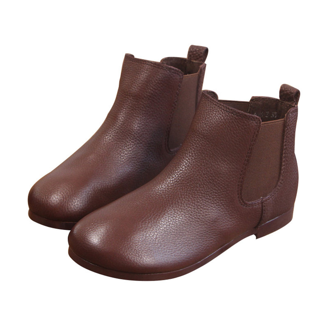 Original Handmade Round Toe Leather Boots – Retrosia