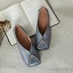 Square Toe Slip-On Soft Leather Casual Shoes – Retrosia