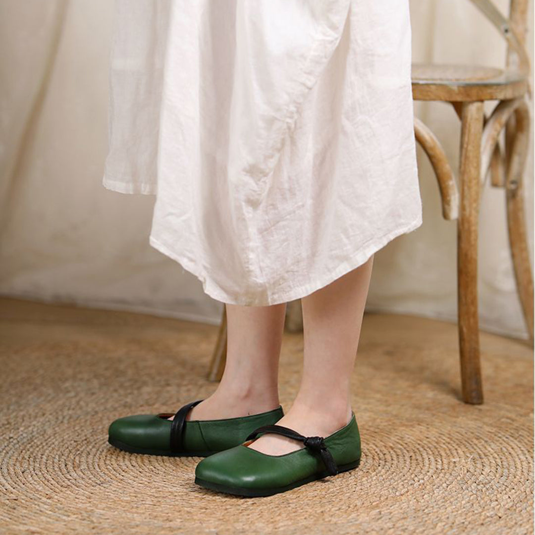 Square Toe Soft Slip-On Leather Shoes – Retrosia