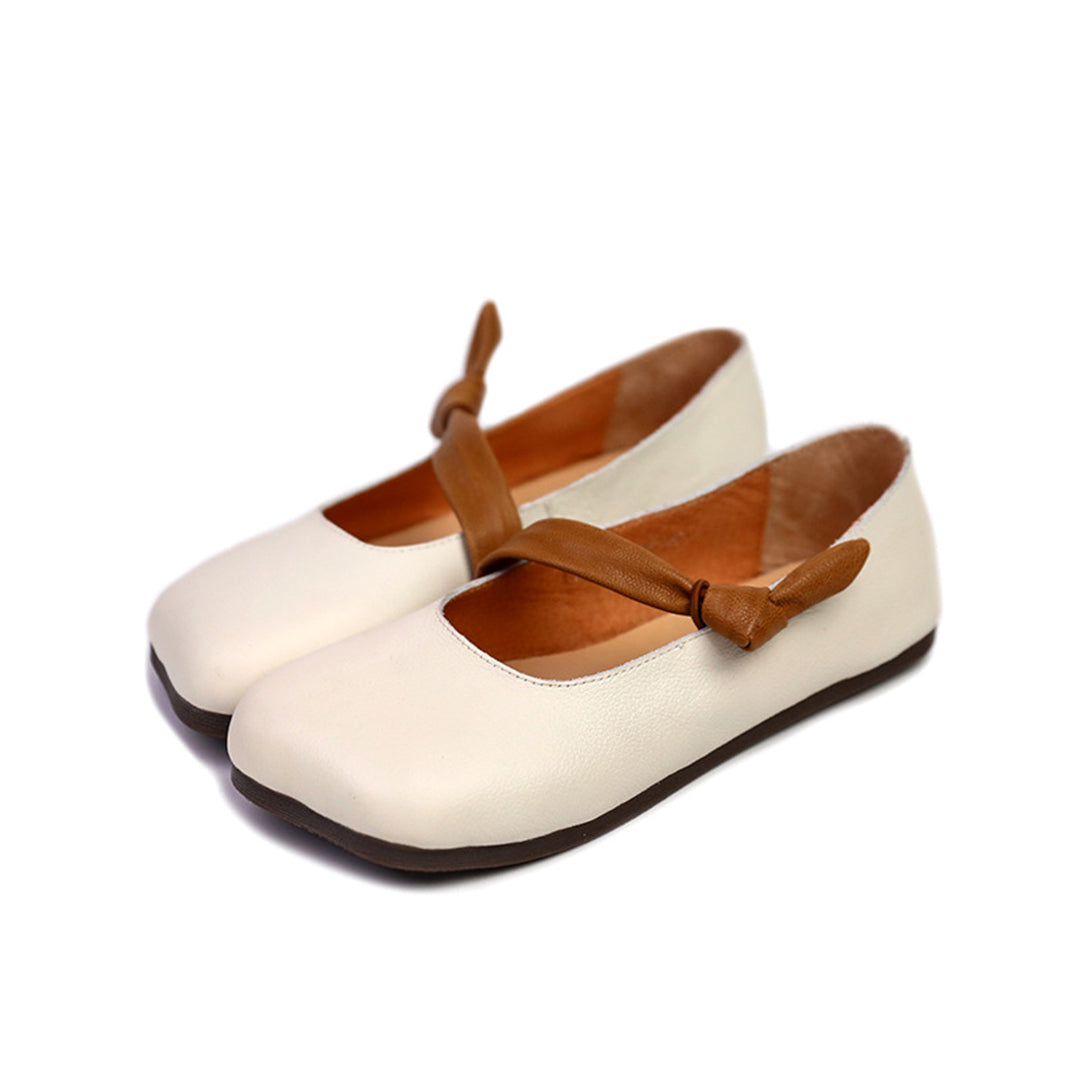 Square Toe Soft Slip-On Leather Shoes – Retrosia